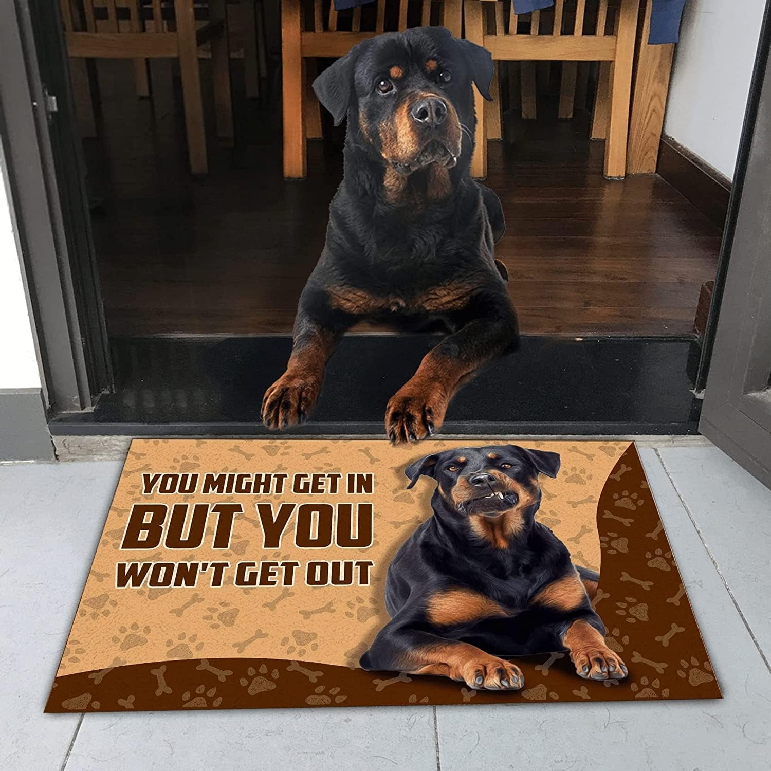 Welcome Mat for Front Door Outdoor Entry You Might Get in But You Won't ...