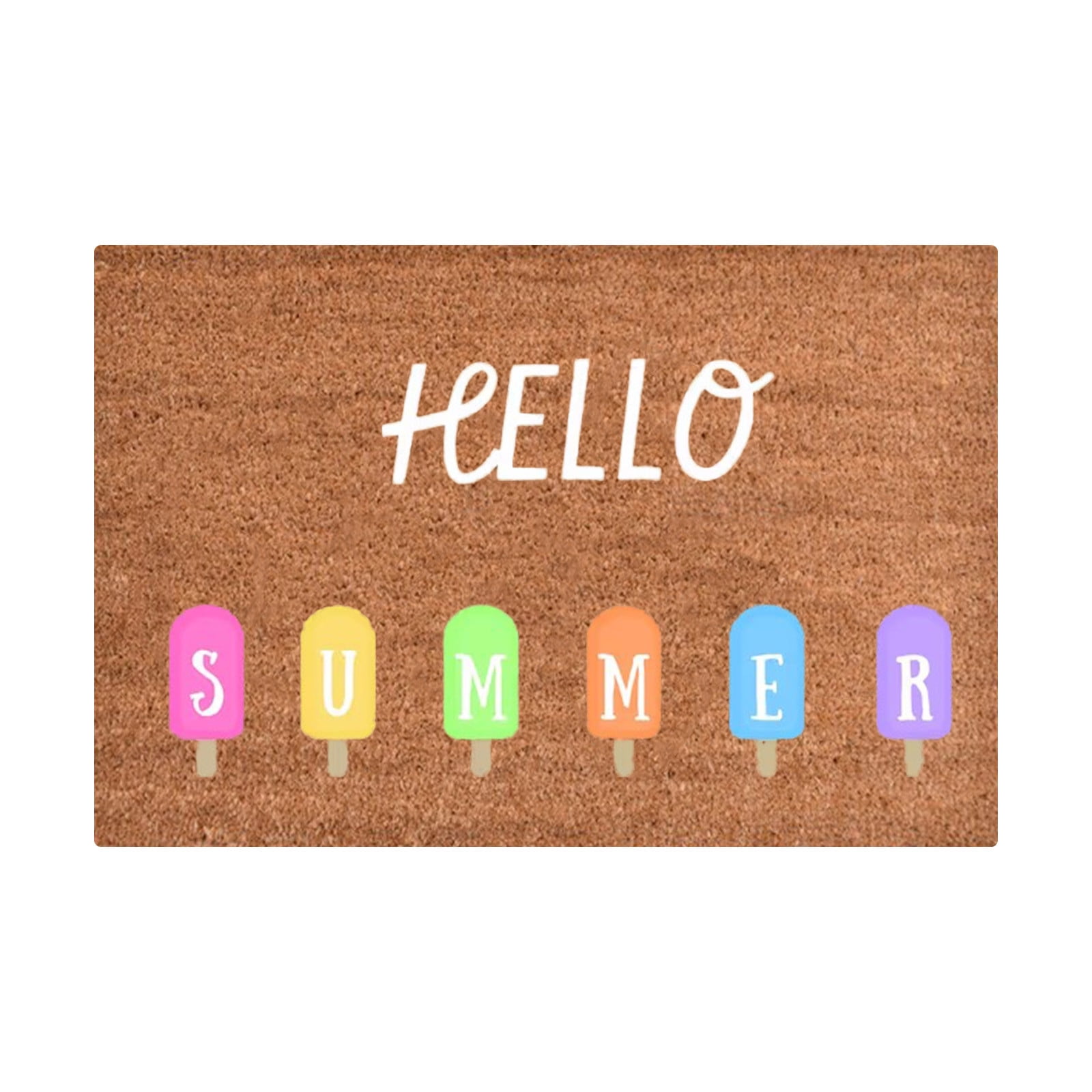 Welcome Mat Funny Welcome Theme Mat Hello Colorful Ice Cream Outdoor ...
