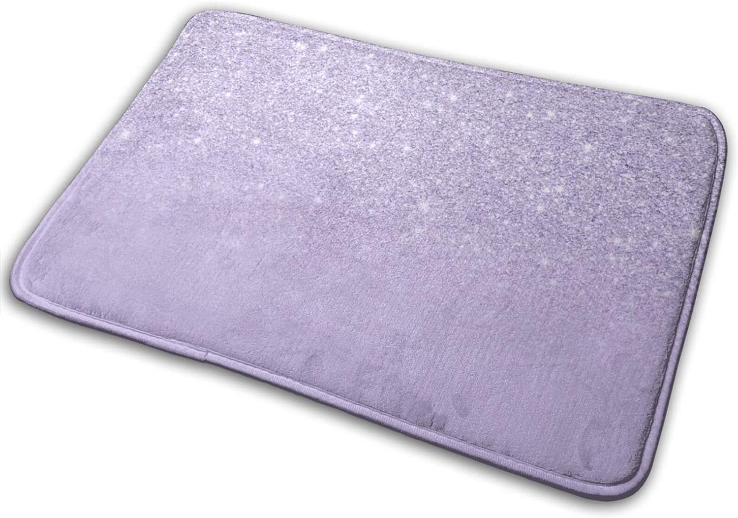 Welcome Mat Modern Purple Lavender Glitter Ombre Color Block 18 x 30 ...