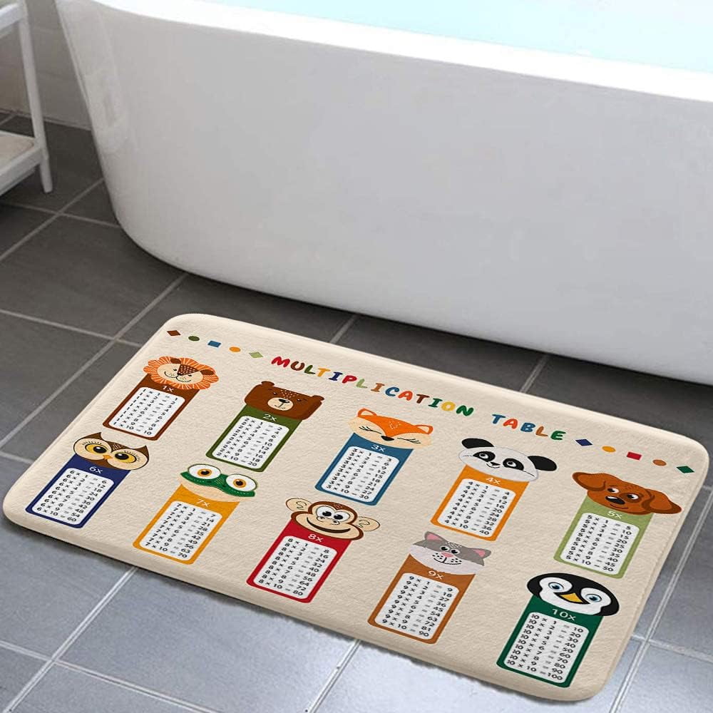 Welcome Mat Multiplication Table Math Education Learning Tool 16 x 24 ...