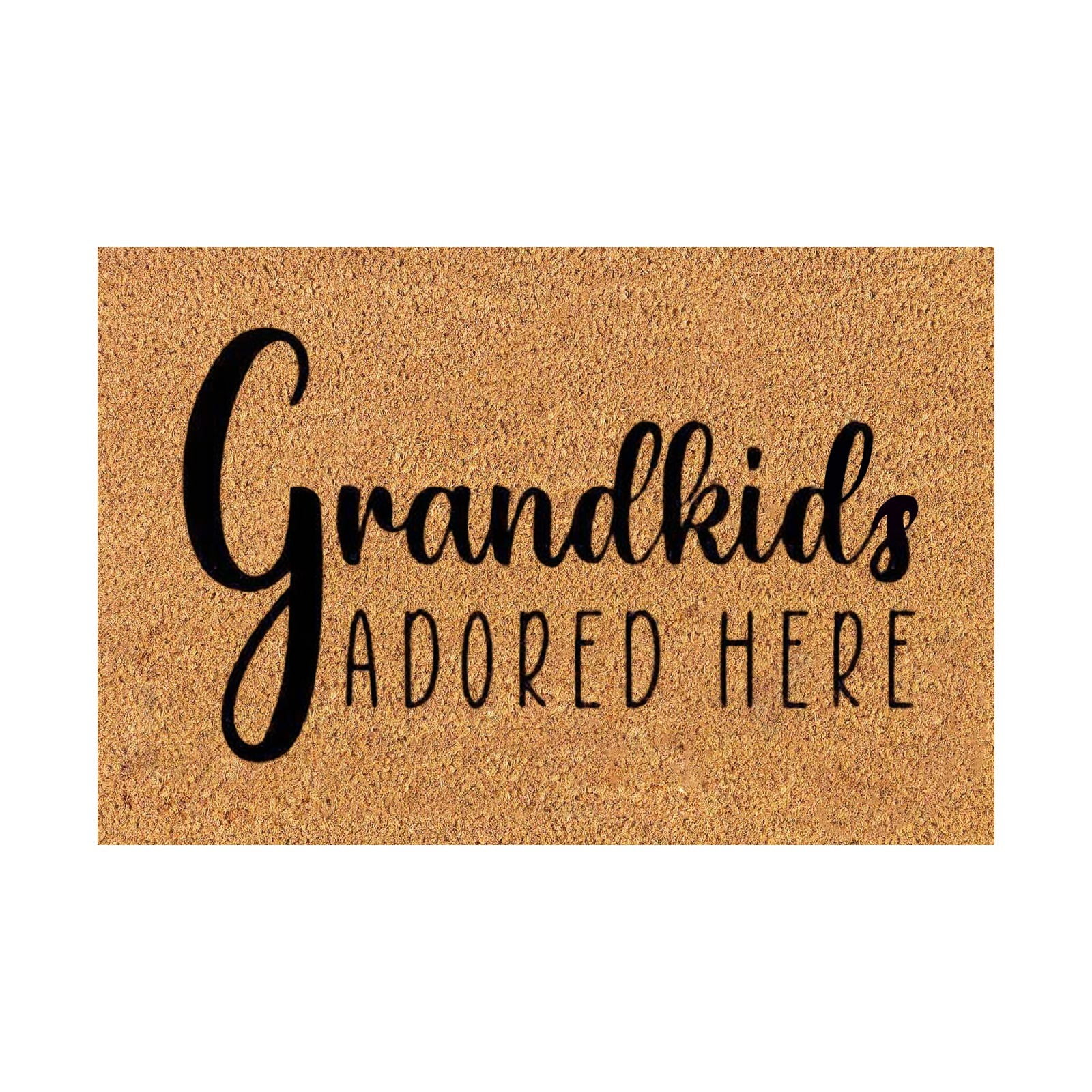 Welcome Mat Outdoor 16x24IN Fun Slogan Mat GRANDKIDS ADORED HERE House ...