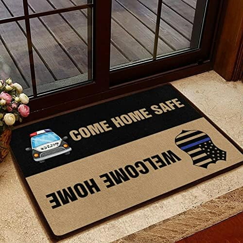 Welcome Mat Outdoor Entryway Police Welcome Home Come Home Safe Mats ...