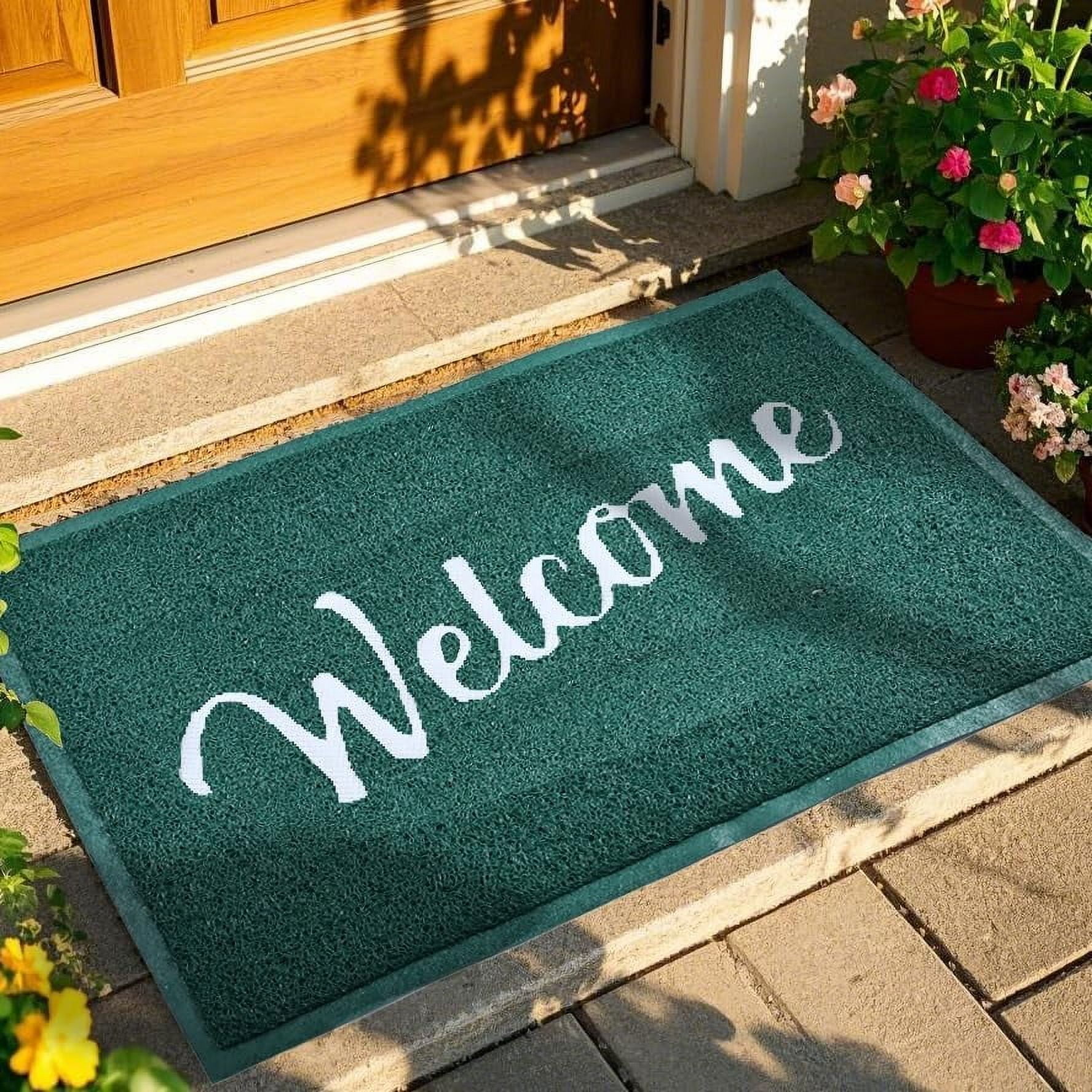 Welcome Mat Outdoor Indoor, 32x20 100% Waterproof Front Door Mat ...