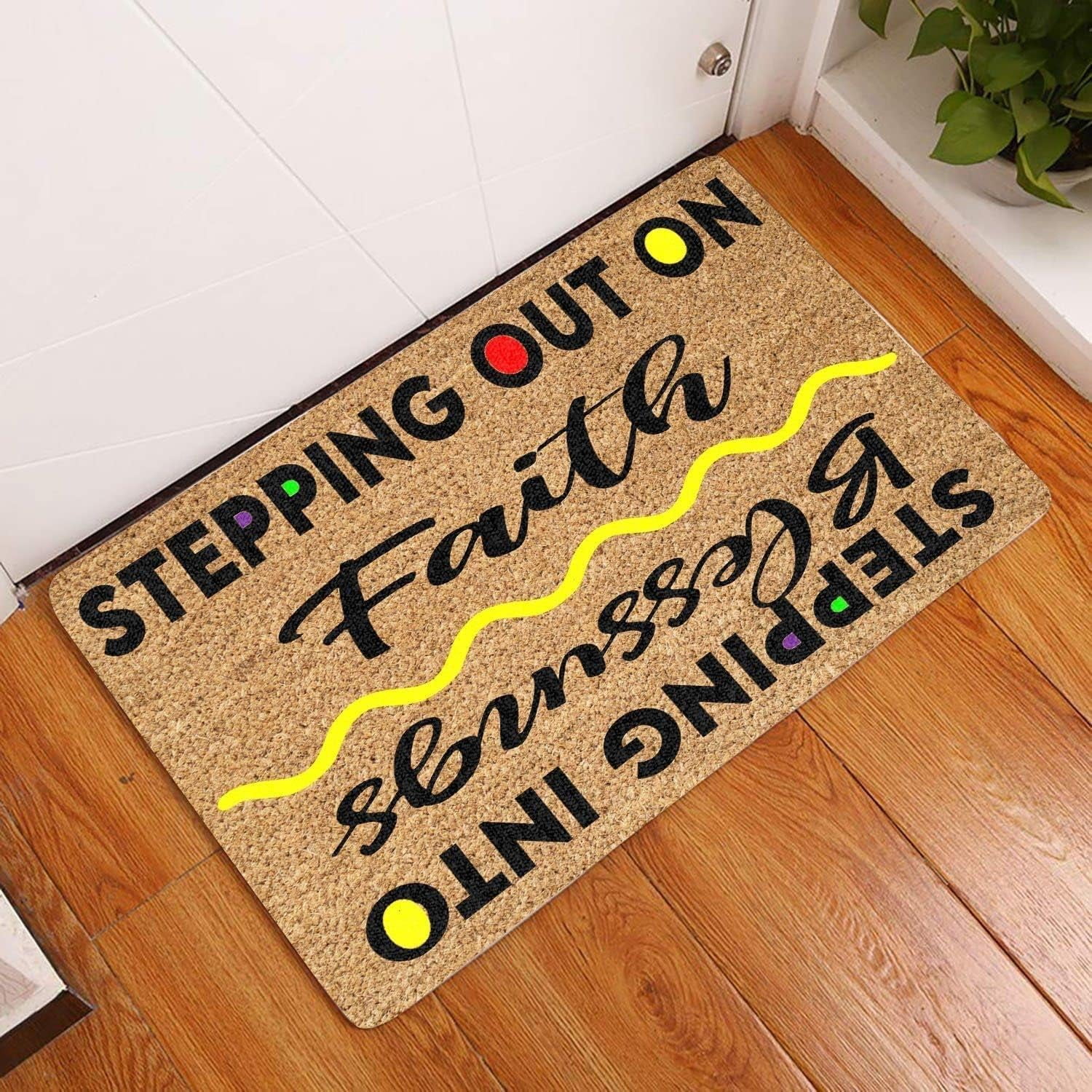 Welcome Mat Stepping Out On Faith Stepping Into Blessing ch,Doormat ...