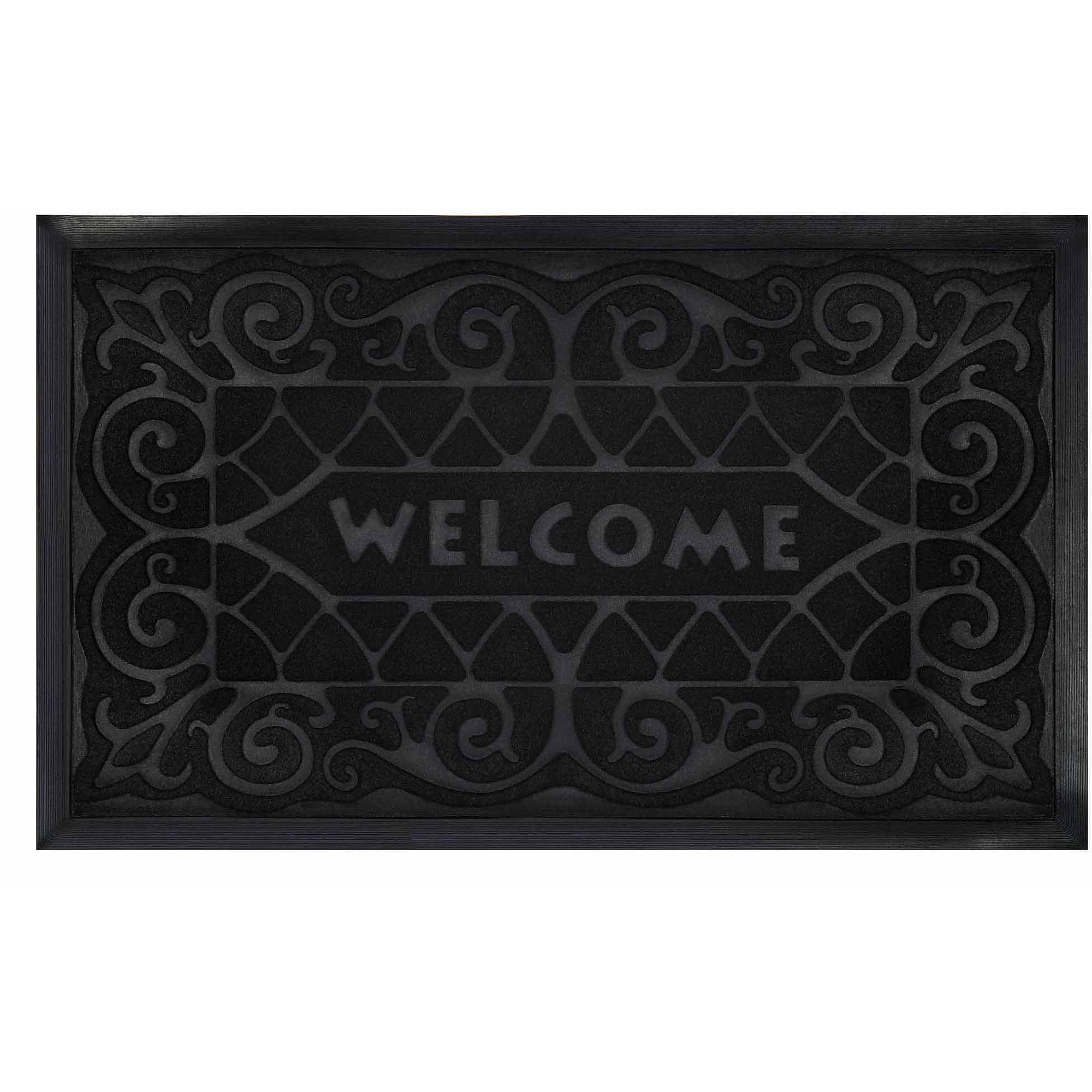 Achim Indoor/Outdoor Welcome Doormat, Wrought Iron, 18" x 30" - Walmart.com