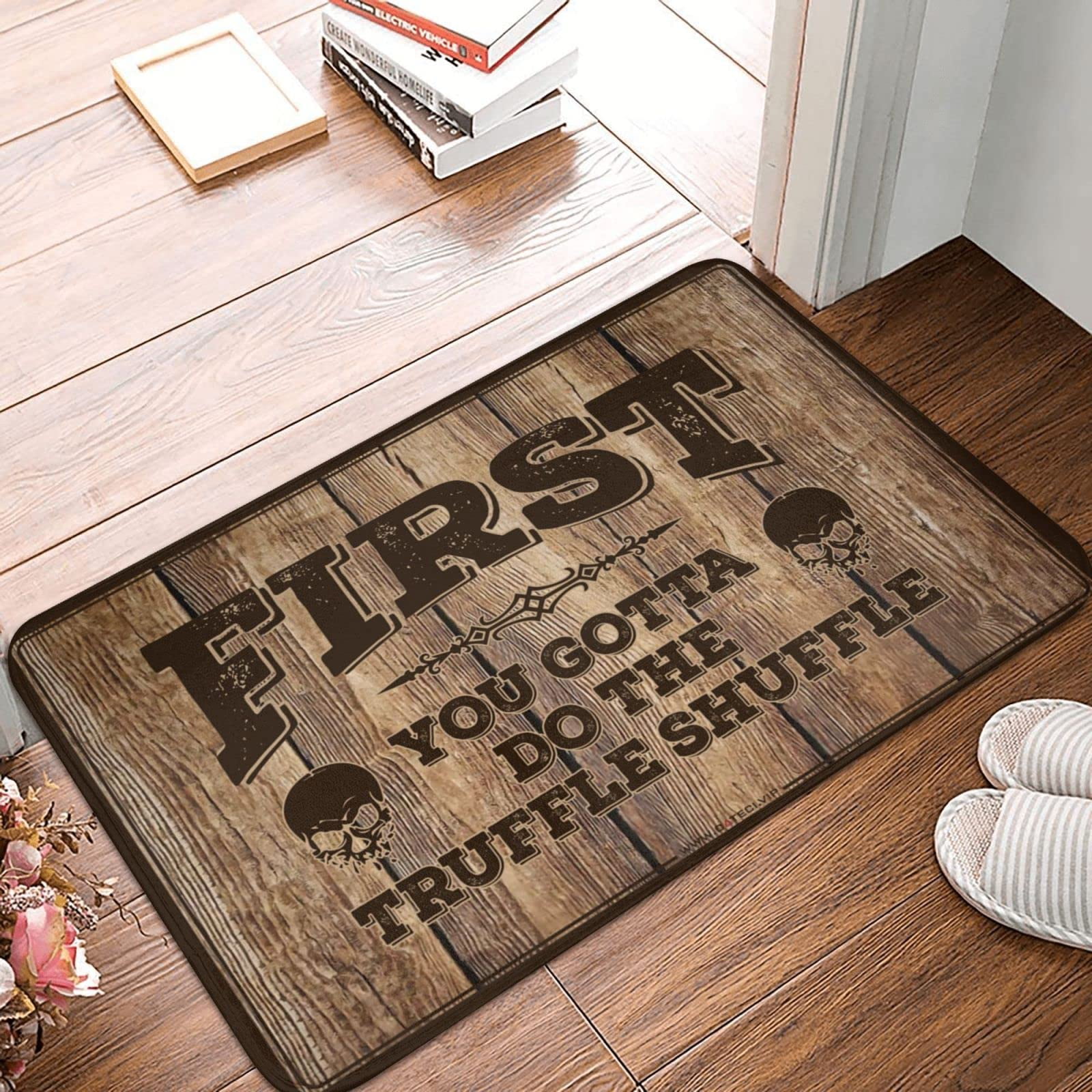 Welcome Mat for Classroom First You Gotta Do The Truffle Shuffle ...