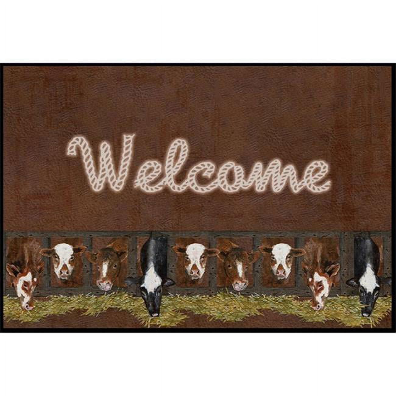 Welcome Mat with Cows Indoor or Outdoor Mat - Walmart.com