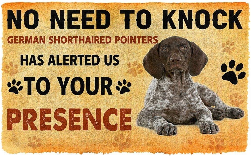 Welcome Mats for Front Door Entry No Need To Knock German Shorthaired ...