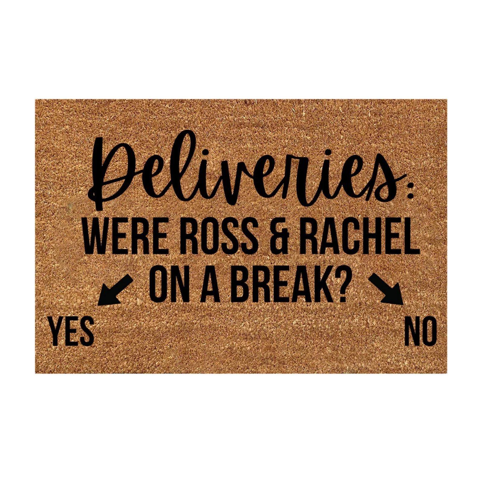 Welcome Mats for Front Door Fun Slogan Mat Deliveries:Were Ross&Rachel ...