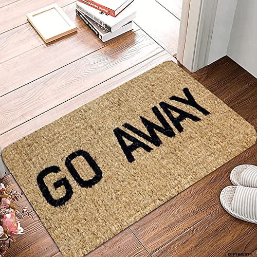 Welcome Mats for Front Door Outdoor Entry Go Away Doormat Non Slip Mat ...