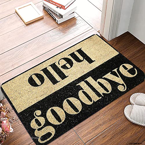 Welcome Mats for Front Door Outdoor Entry Hello Goodbye Doormat Non ...