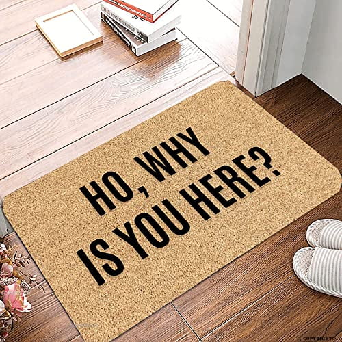 Welcome Mats for Front Door Outdoor Entry Ho Why is You Here Doormat Doormat Non Slip Mat for ...