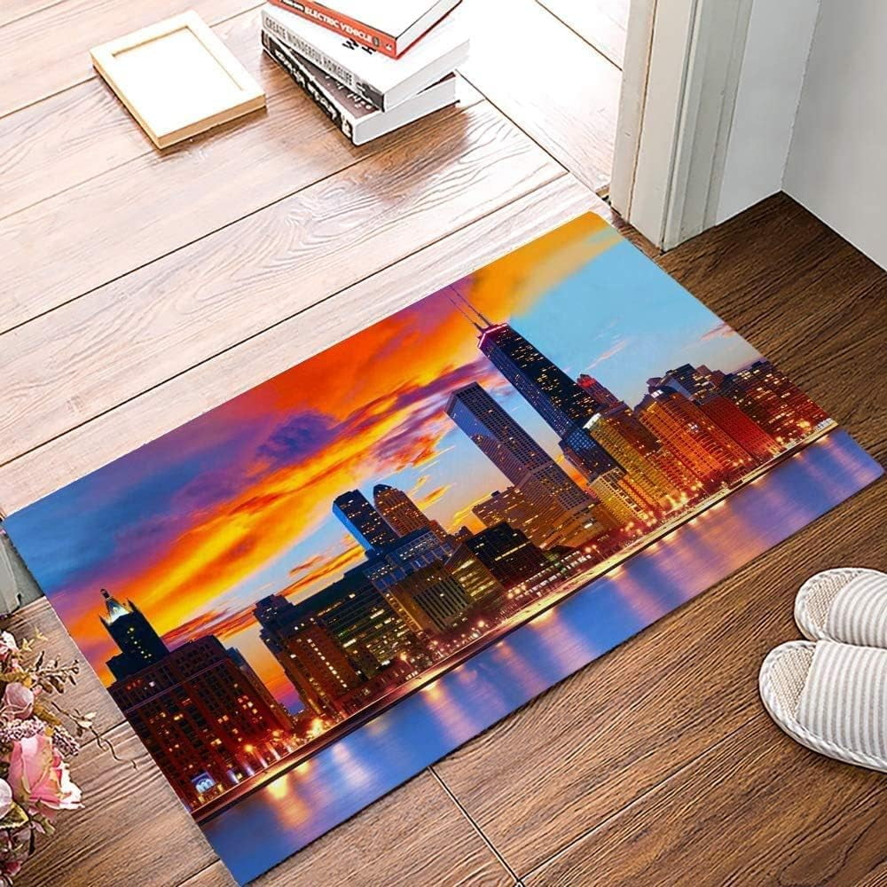 Welcome Mats for Front Door Outdoor Entry New York City Cityscape ...