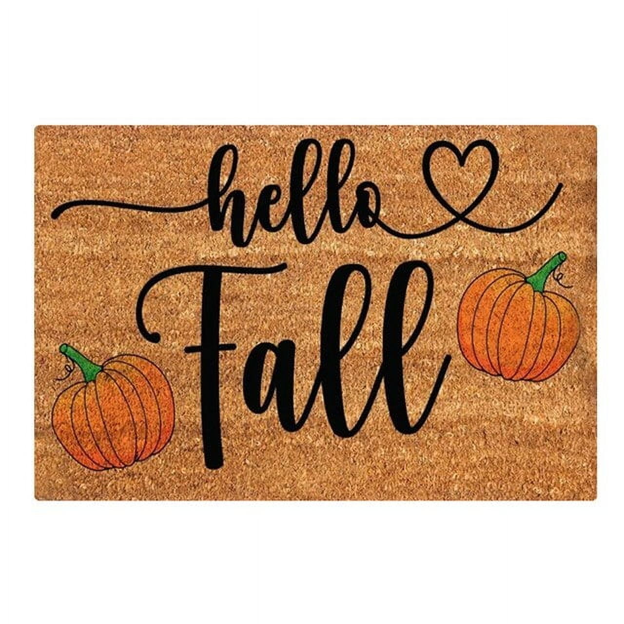 Welcome Mats for Front Door Entry Hello Fall Greeting Front Porch Rugs ...
