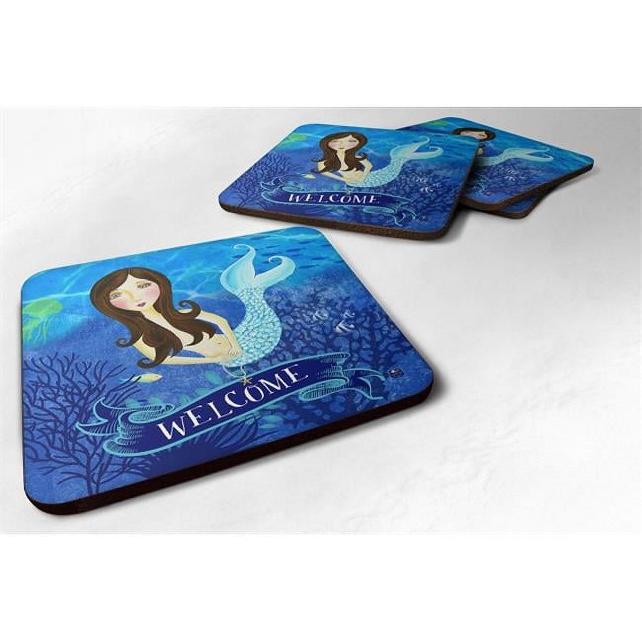 Welcome Mermaid Foam Coasters - Set of 4 - Walmart.com