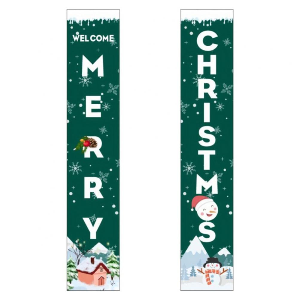 Welcome Merry Christmas Party Decor Porch Sign Front Door Hanging ...