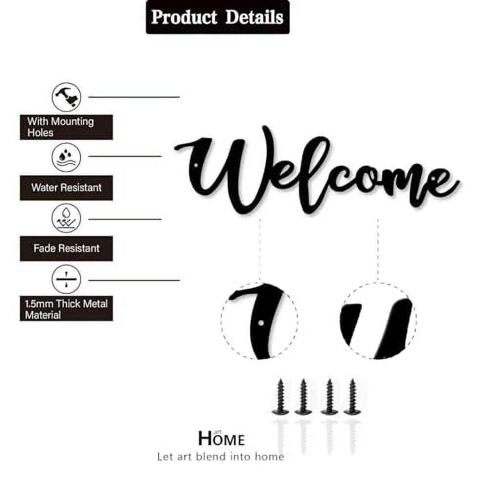 Welcome Metal Sign, Welcome Wall Decor,Welcome Signs Wall Art,Welcome ...