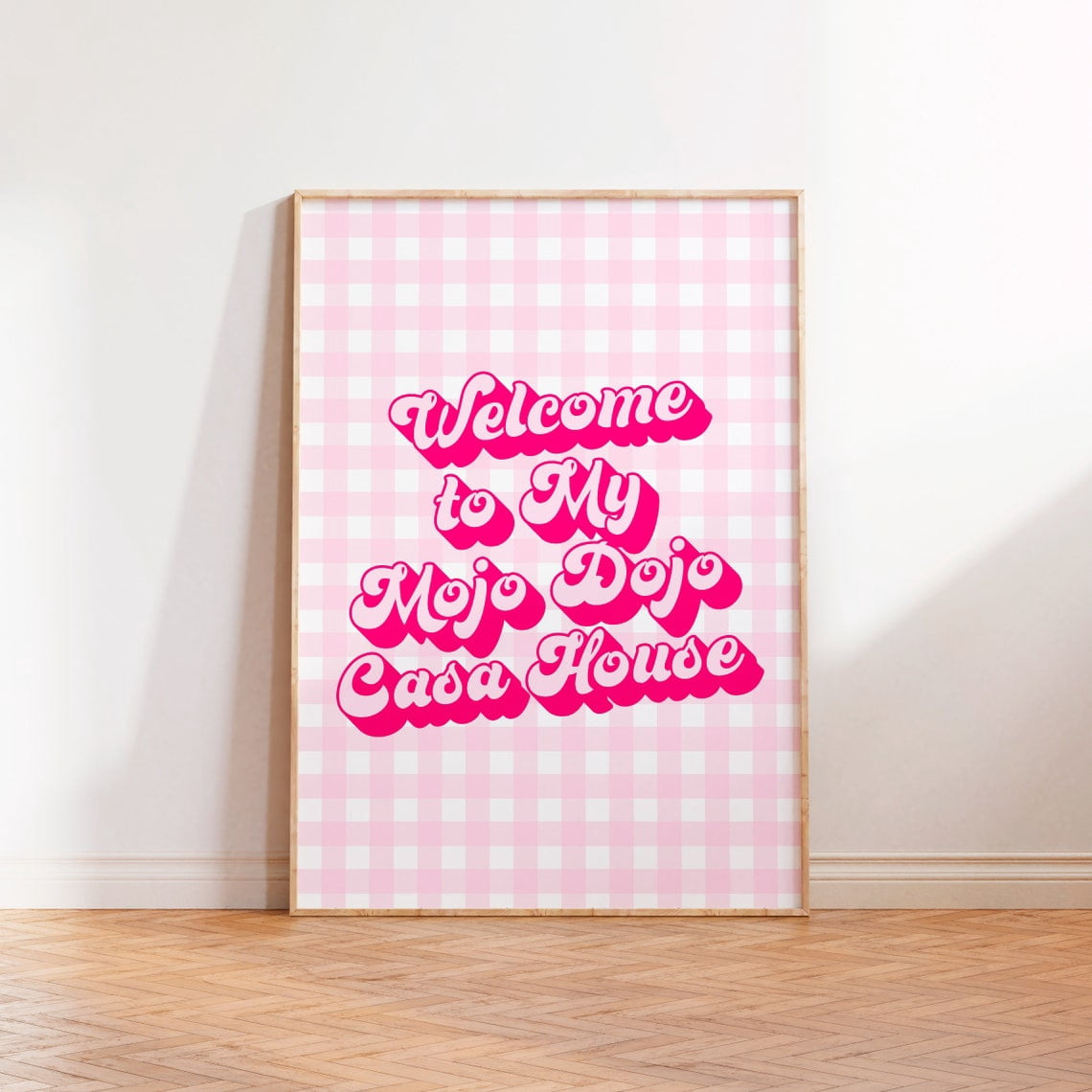 Welcome To My Mojo Dojo Casa House Typography Wall Art Poster, Quote ...