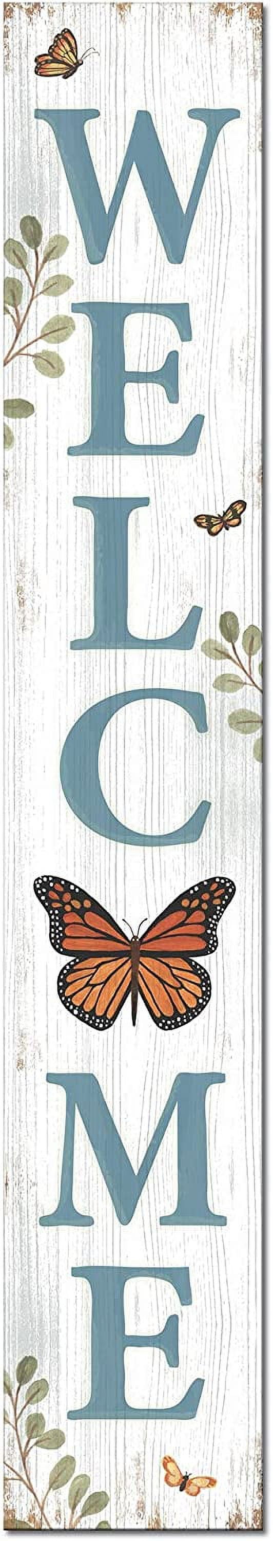 Welcome Monarch Porch Board Welcome Sign Porch Leaner for Fron Door ...