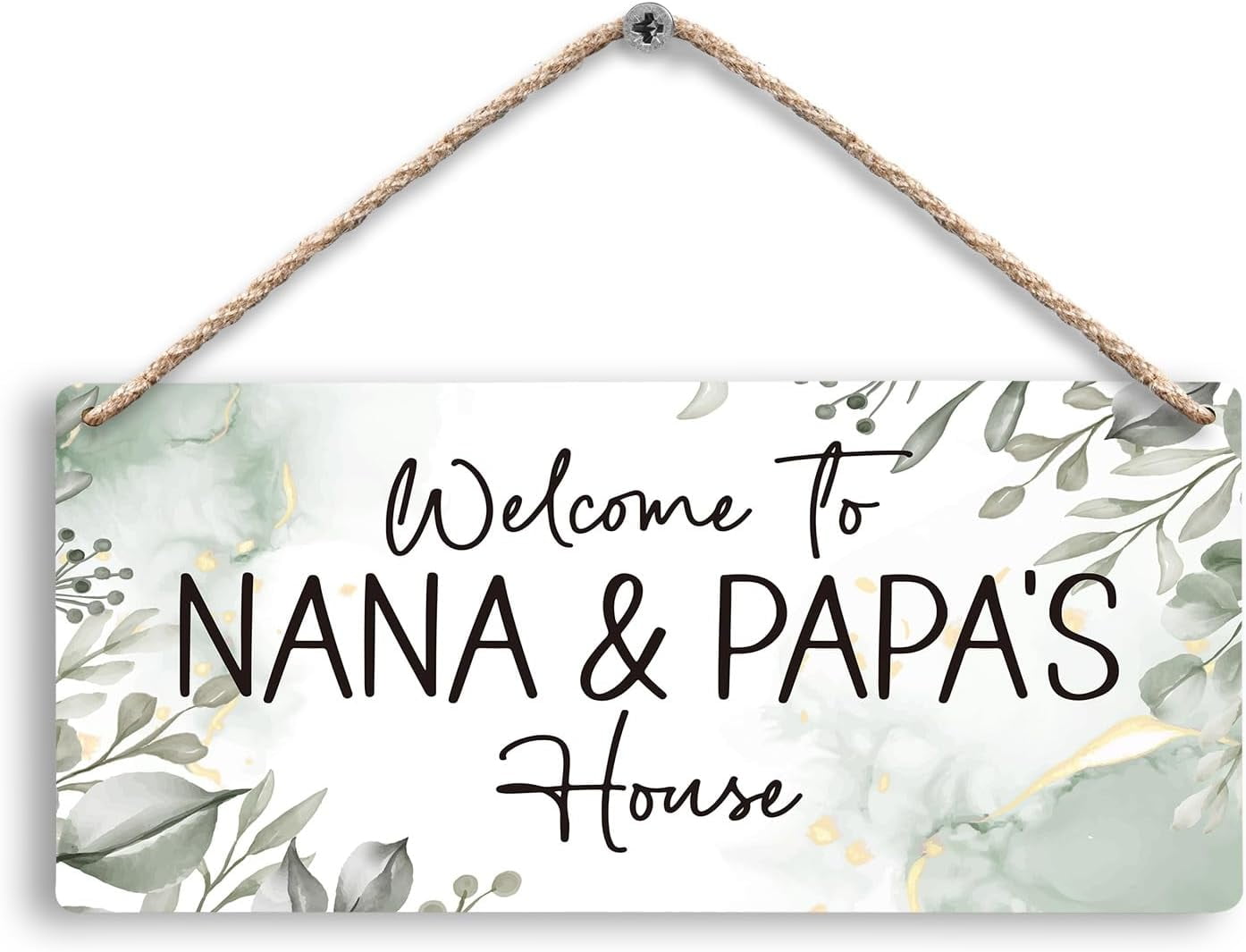 Welcome to Nana and Papa's House Hanging Wooden Signs 12x6, Nana and ...