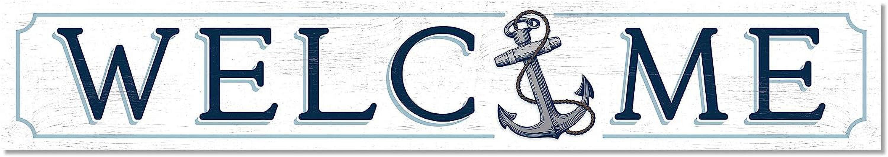 Welcome with Nautical Horiztal Above Board Welcome Sign for Over a Door ...
