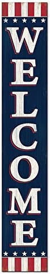 Welcome Navy Flag Patriotic Welcome Sign and porch leaner for Front ...