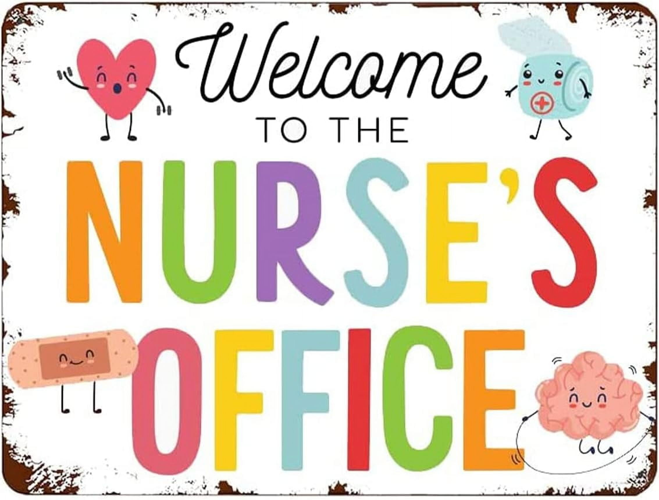Welcome to The Nurse's Clinic Sign, School Health Office Poster ...