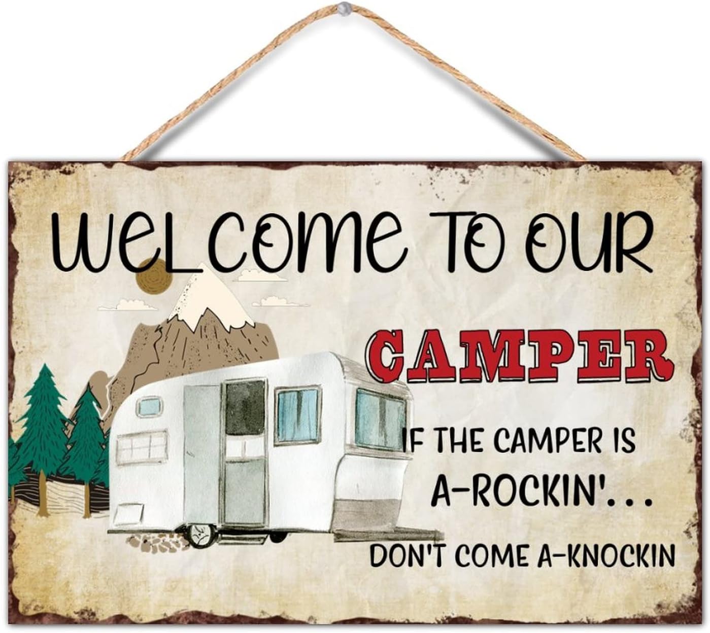 Welcome to Our Camper Wood Wall Art Hanging Sign for Camper Decor RV ...