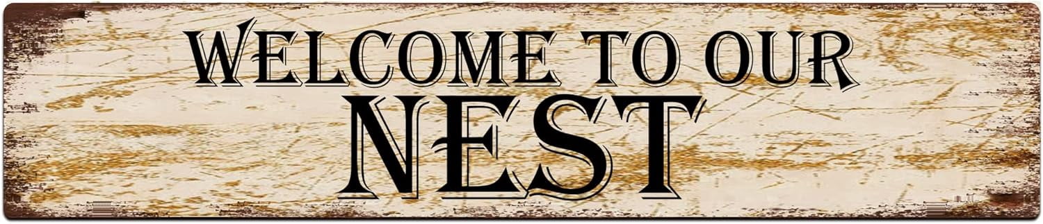 Welcome to Our Nest Vintage Signs Retro Tin Signs Art Plaque Aluminum ...
