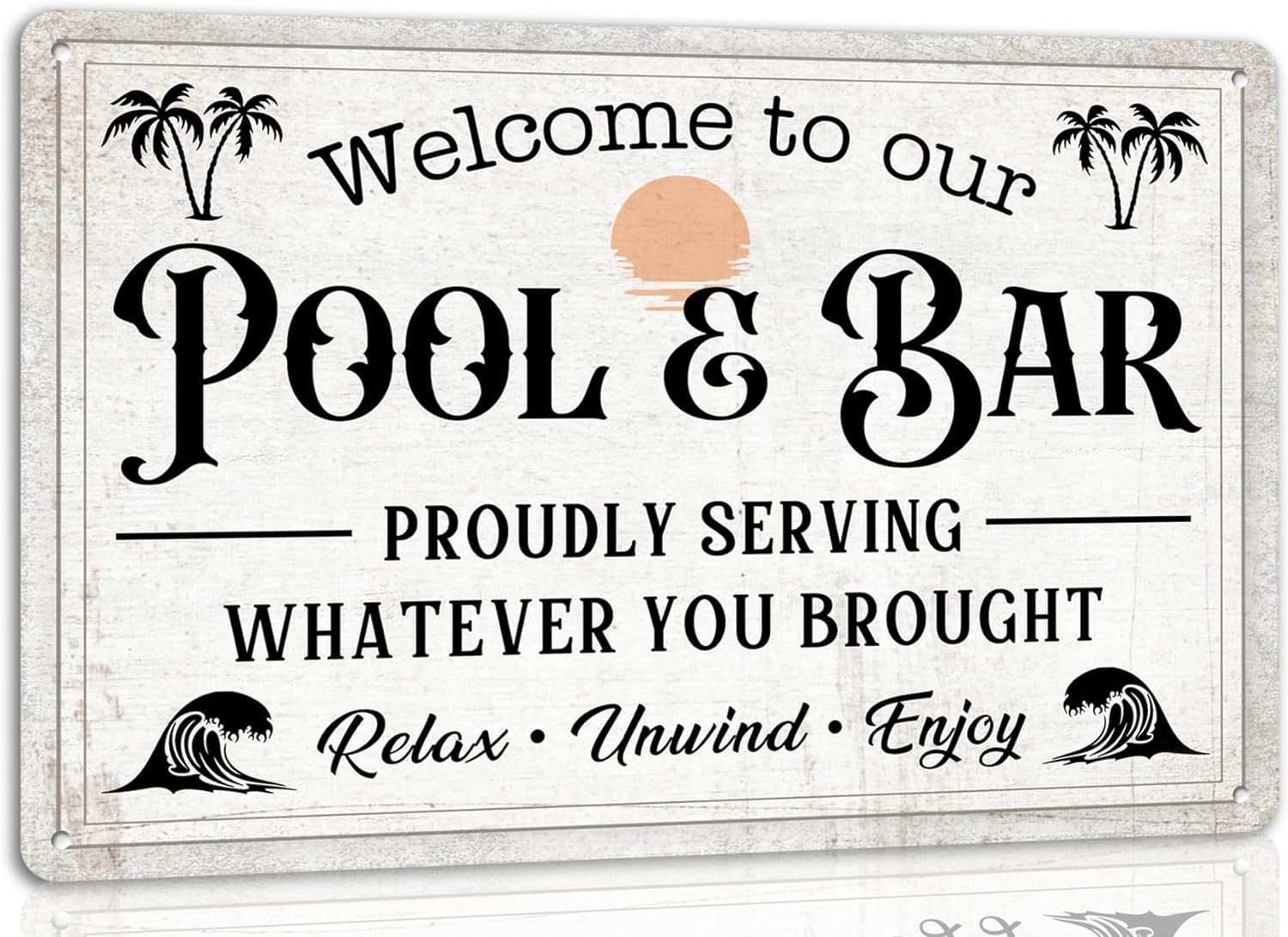 Welcome to Our Pool and Bar Metal Tin Sign Pool Accessories Decor ...