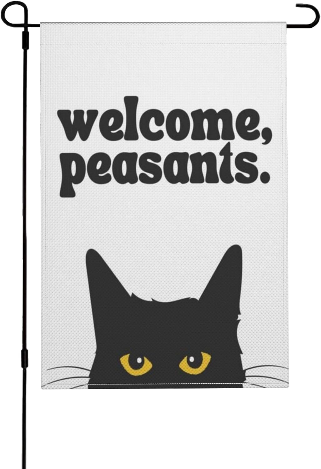 Welcome Peasants Garden Flag Double Sided - Black Cat Yard Flag Garden ...