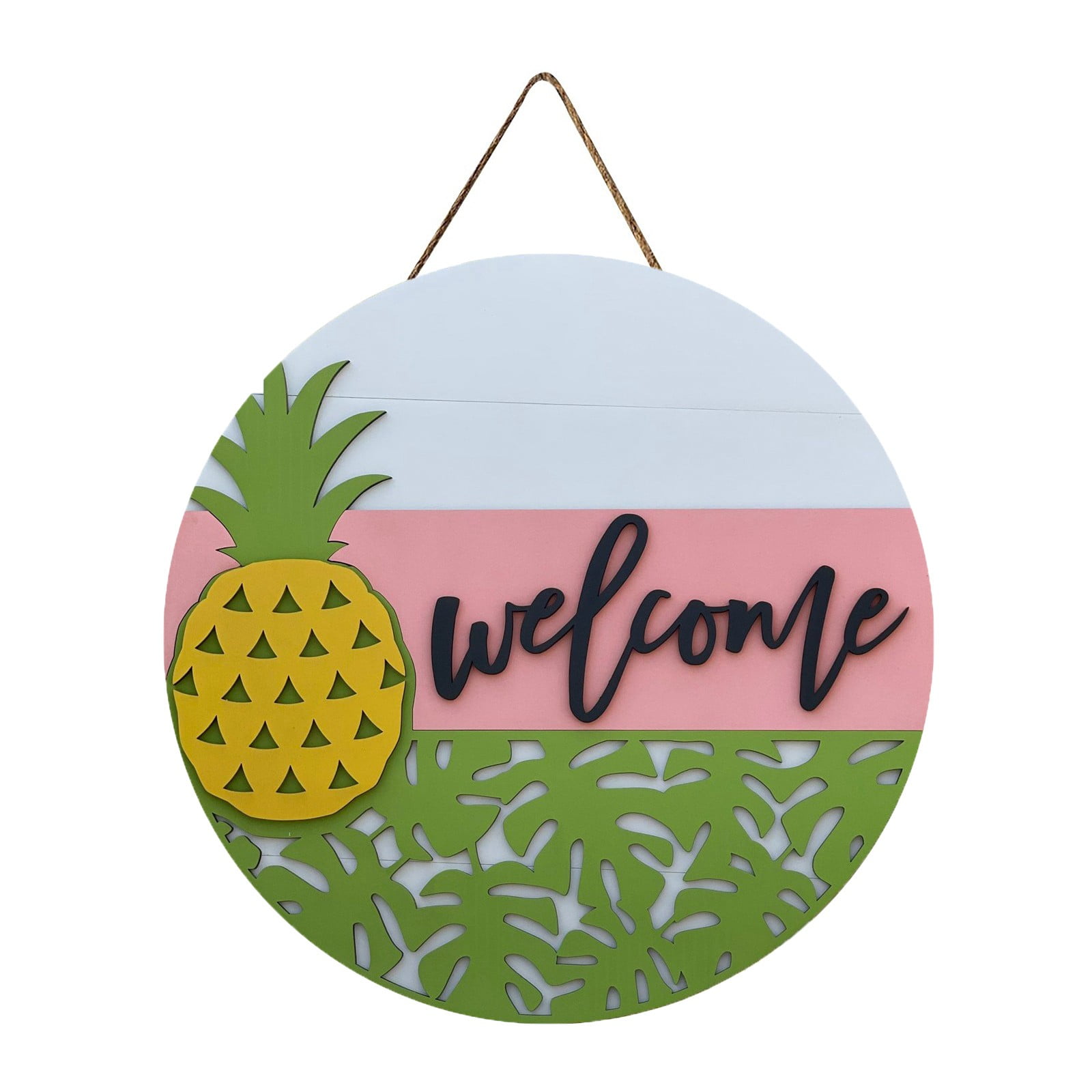Welcome Pineapple Farmhouse Door Sign for Front Door Porch Decor 12 ...