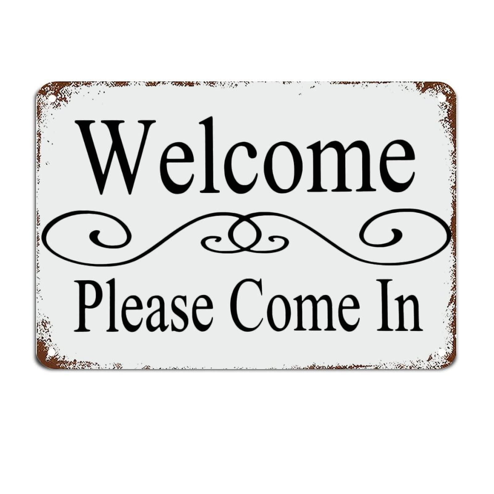 Welcome Please Come in Closed for Lunch Metal Sign with Funny Quotes ...