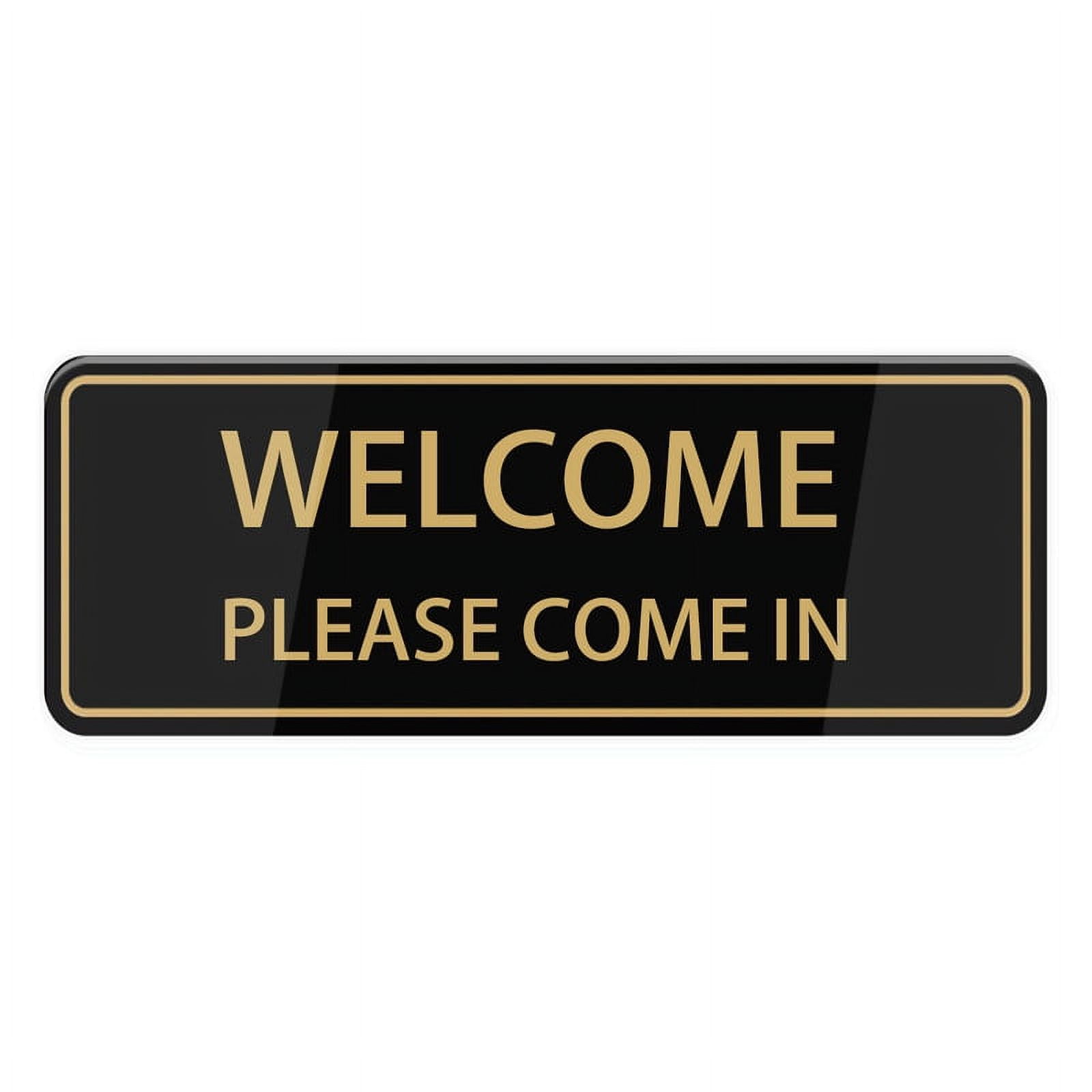 Welcome Please Come In Sign For House, 3" X 9"Acrylic Signs For Front ...