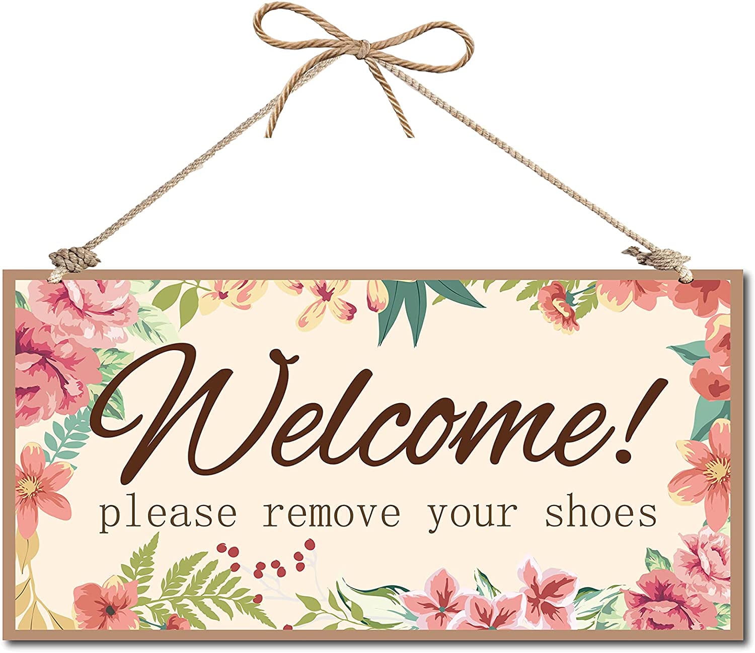 Welcome Please Remove Your Shoes Decorative Wood Sign Home Decor Wood ...