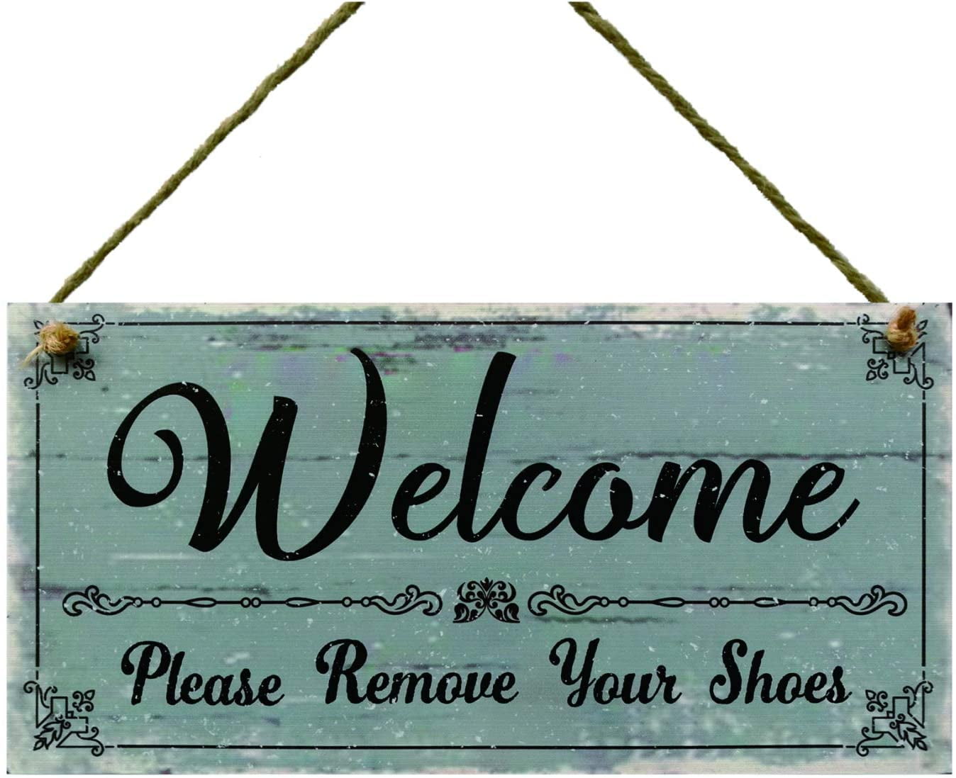 Welcome Please Remove Your Shoes - Cute Welcome Sign - Vintage Door ...