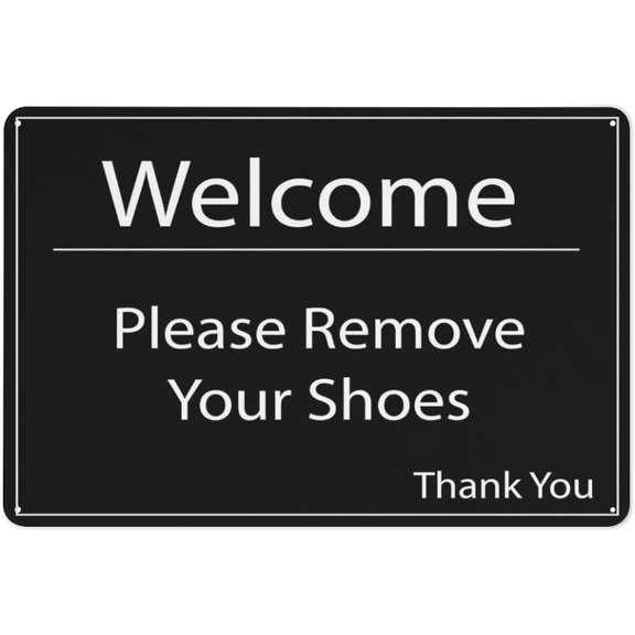Please Remove Your Shoes Sign