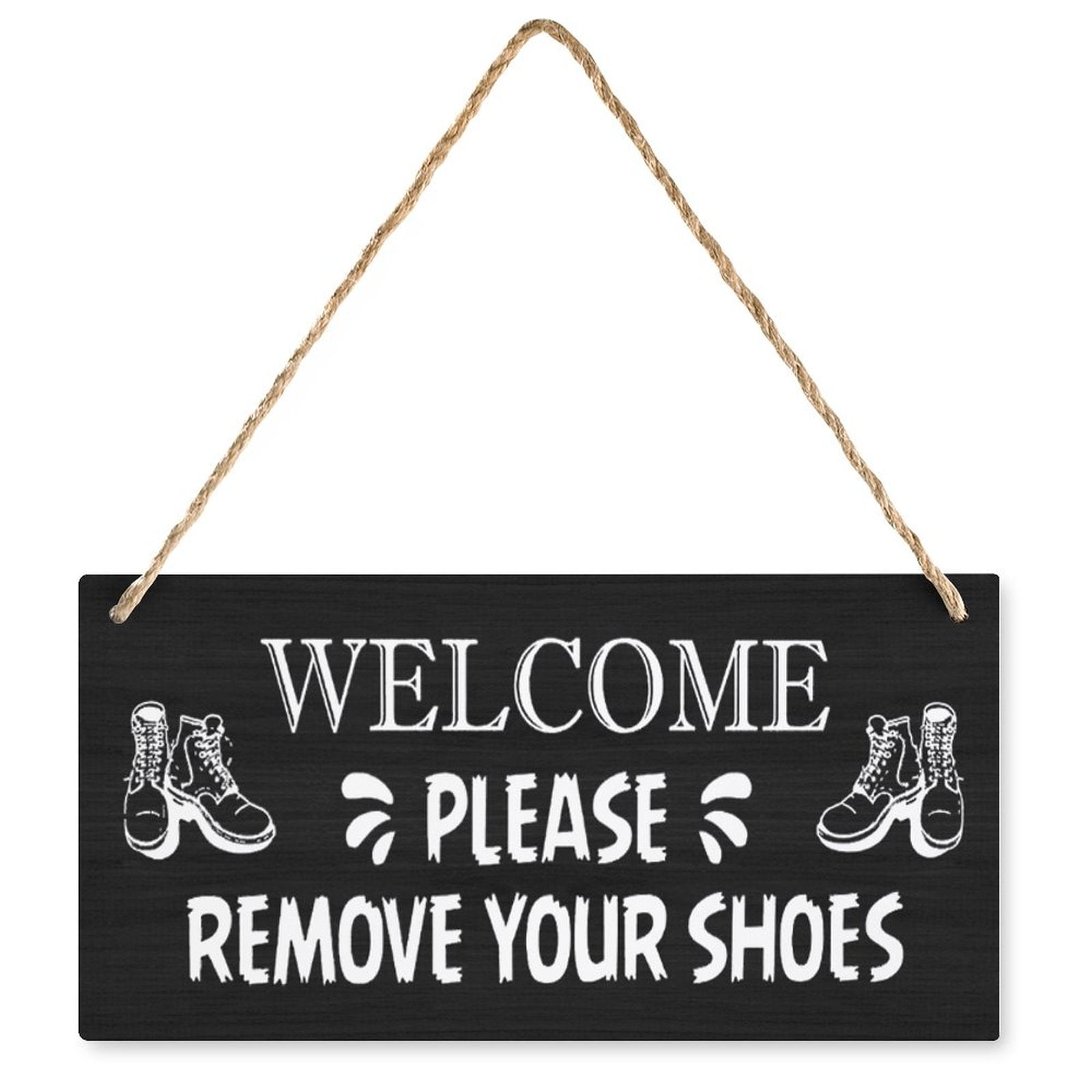 Welcome Please Remove Your Shoes Wooden Sign 12" X 6" House Wood Sign ...