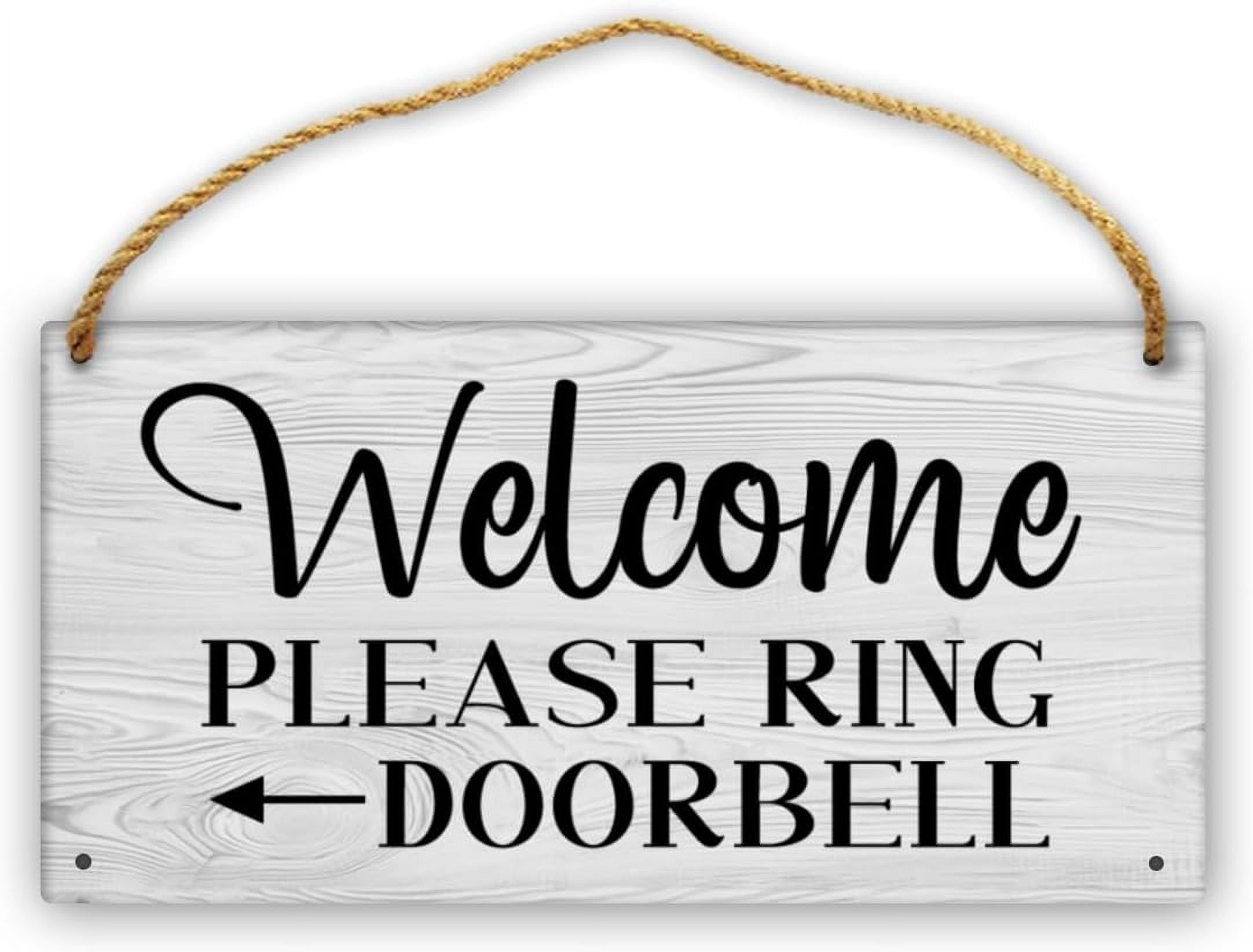 Welcome Please Ring Doorbell Sign Home Hang Wall Signs,12 X 6 Inch ...