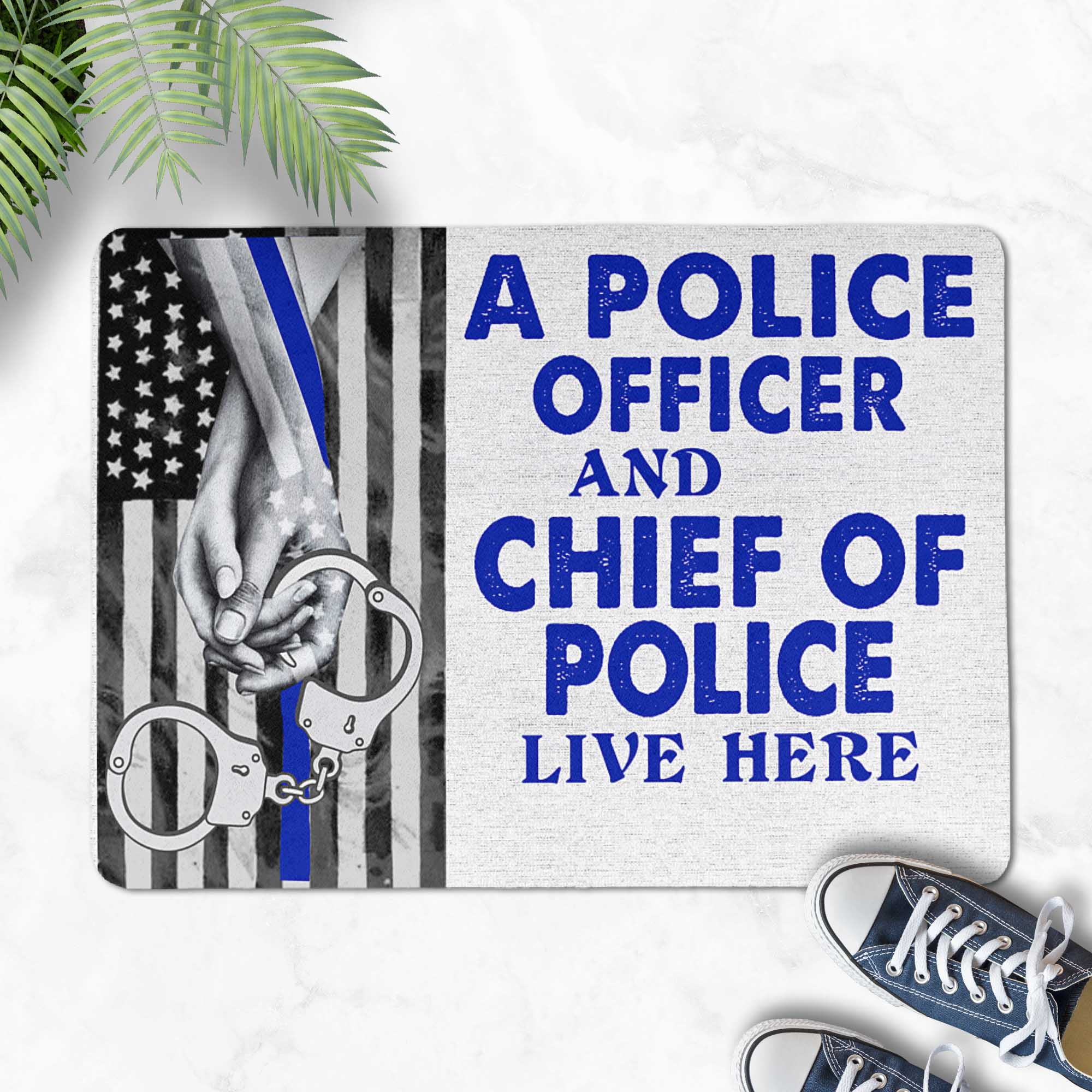 Welcome Police Couple Doormat, A Police Officer and Chief of Police ...