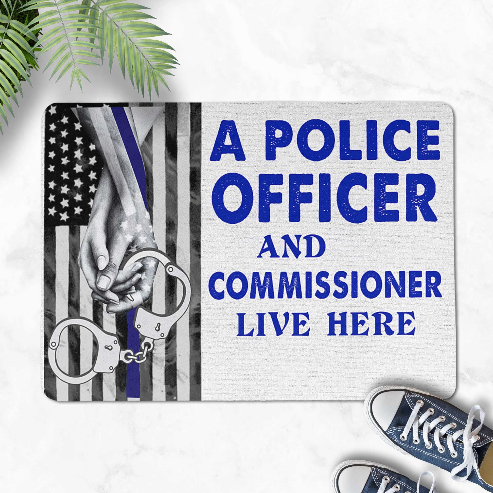 Welcome Police Couple Doormat,A Police Officer and Commissioner Live ...