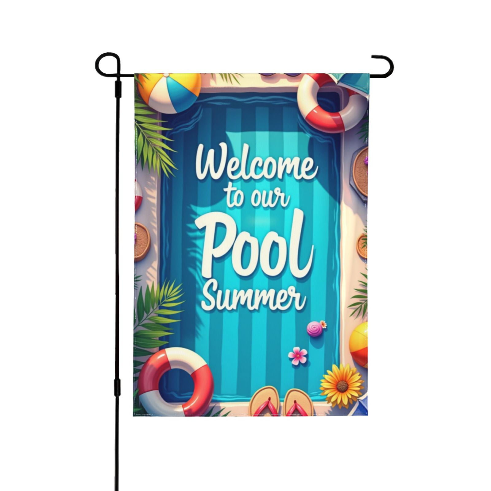 Welcome To Our Pool Summer Garden Flag 12x18 Inch Double Sided Summer ...