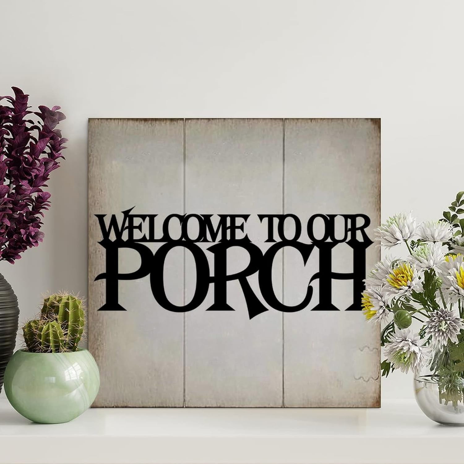 Welcome To Our Porch Wood Signs Rustic Wooden Sign Motivational Wall ...