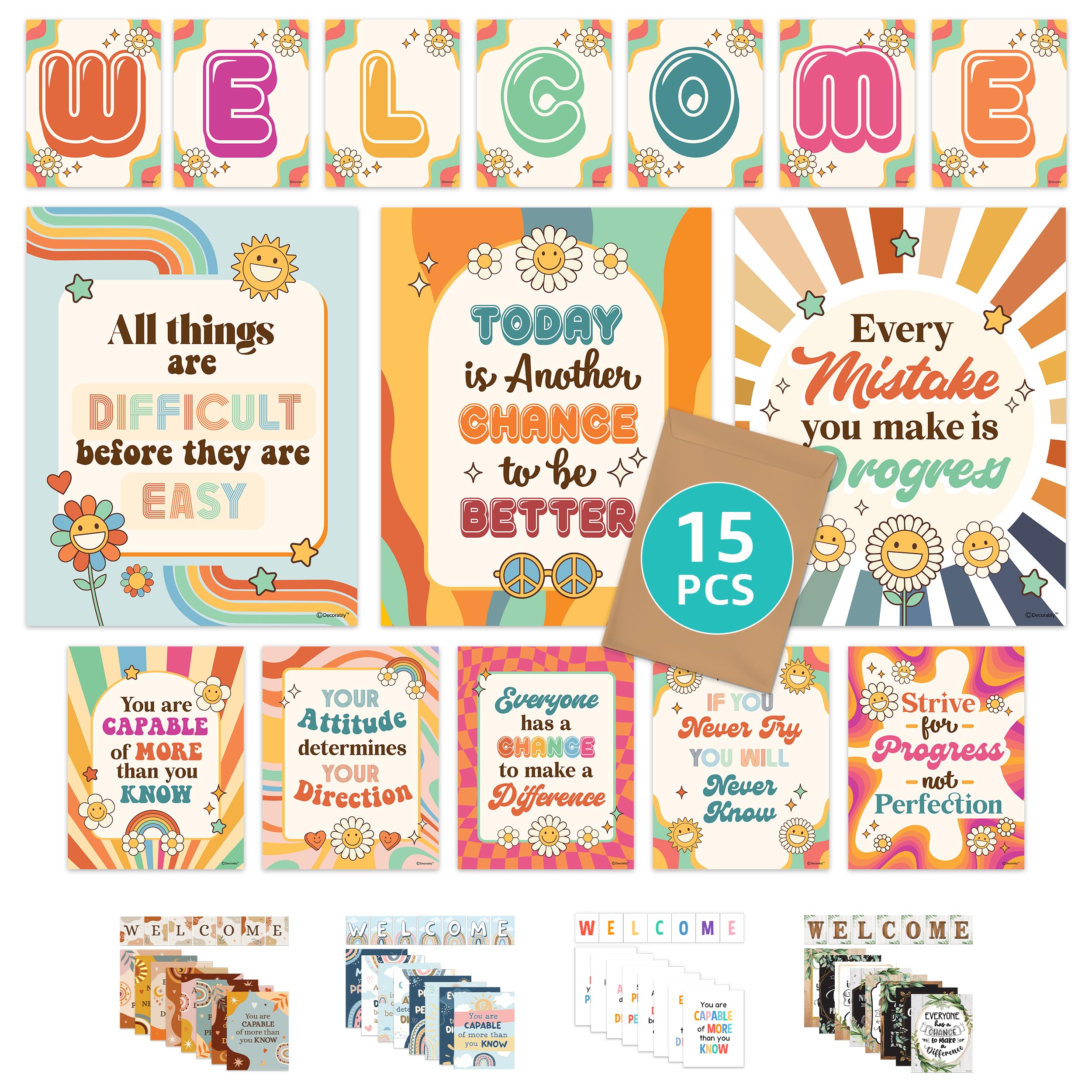 Welcome Poster for Classroom, 15 Retro Groovy Classroom Decor, Retro ...