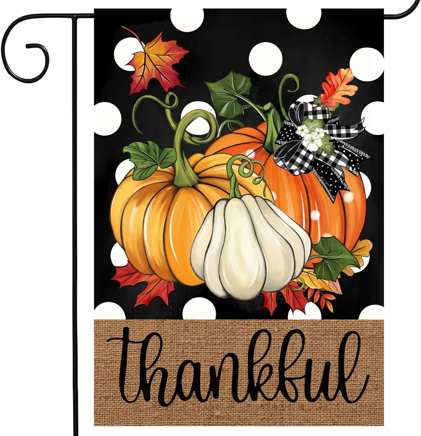 Welcome Pumpkin Garden Flag Double Sided Vertical Fall Harvest Buffalo ...