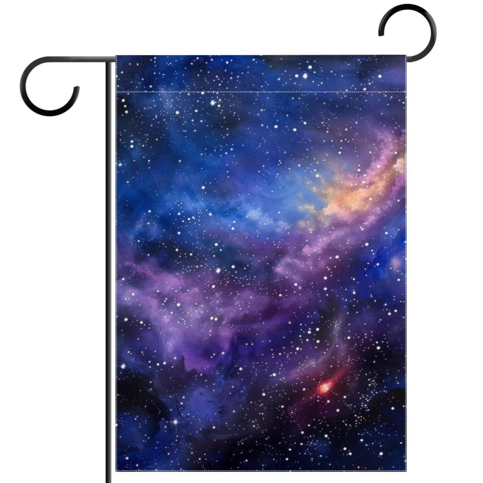 Welcome Purple Galaxy Constellations Garden Flag, Vertical Double Sided ...