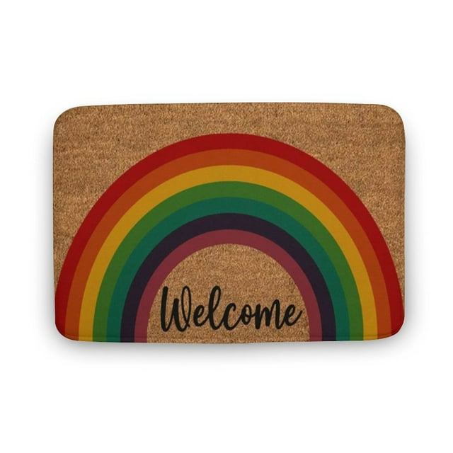 Welcome Rainbow Door Mat, Rainbows Doormat,Welcome Doormat, Rainbow Mat ...