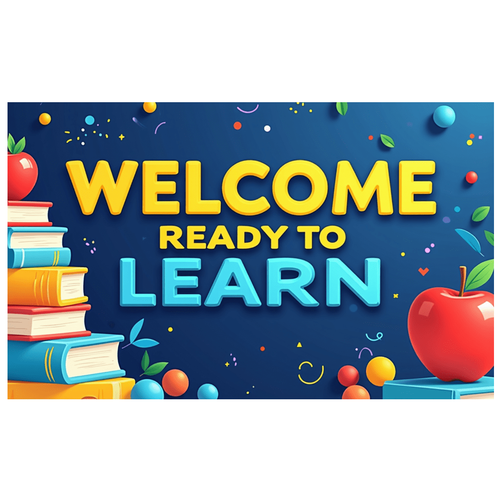 Welcome Ready to Learn Classroom Banner Educational Backdrop School ...
