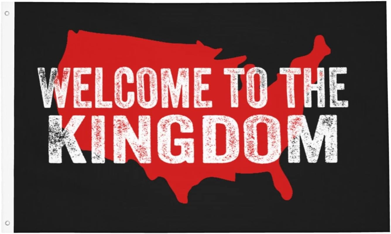 Welcome To The Red Kingdom Banner With Metal Grommets Double Sided ...