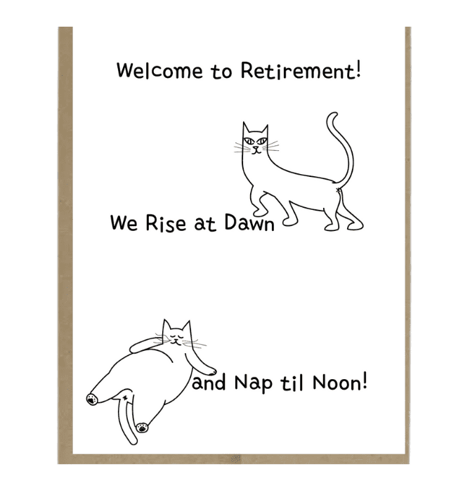 Welcome to Retirement Card – Funny Cats Design with Uplifting Message ...